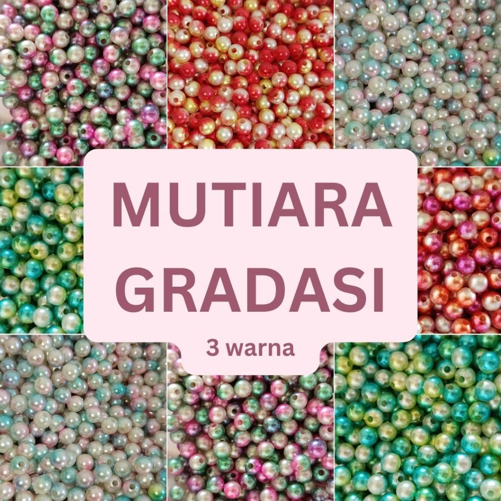 Jual Mutiara 3 warna, galaxy, mermaid (100 grm) | Shopee Indonesia