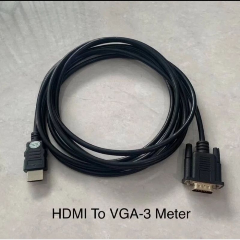 Jual Kabel HDTV To VGA 3 Meter Converter/ Cabel HDMI To VGA 3 Meter ...