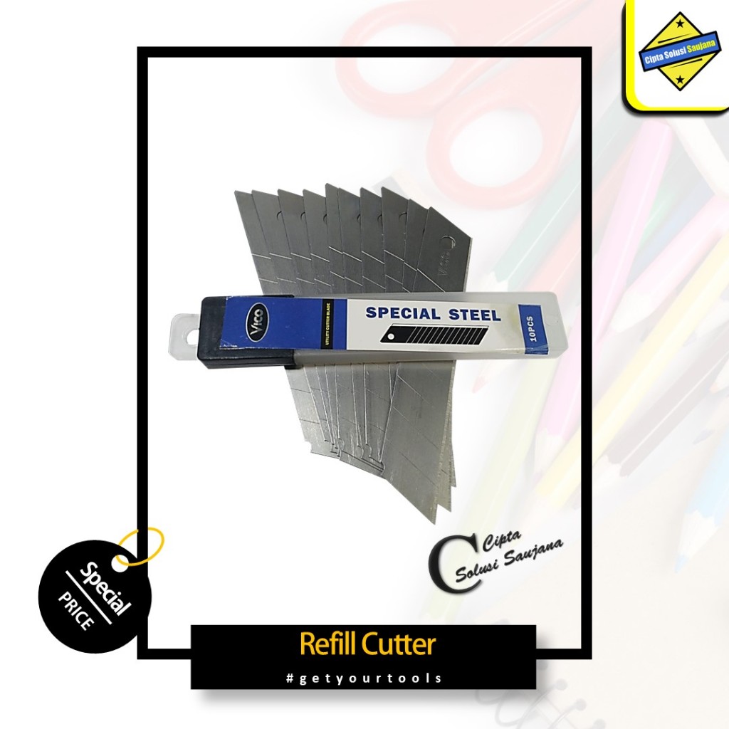 Jual VICO ISI REFILL REFIL MATA PISAU CUTTER SEREP KATER CUTER BESAR ...