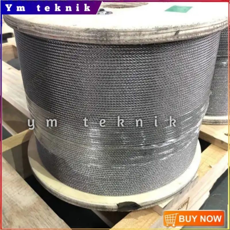 Jual Kawat Sling Baja Galvanis 6 mm 8mm 10mm Tali Kawat Baja Wire Rope | Shopee Indonesia