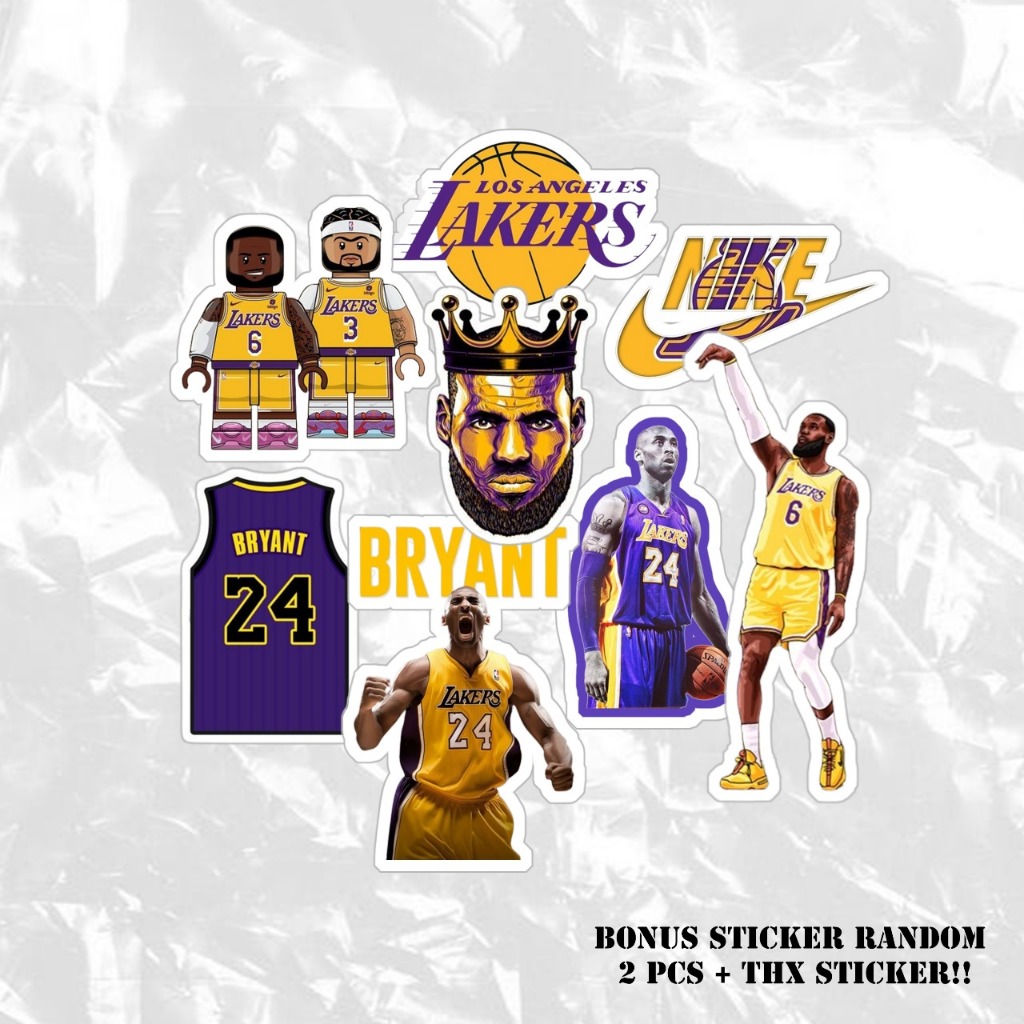Jual STICKER BASKETBALL NBA, LOS ANGELES LAKERS EDITION, LAKERS STICKER ...
