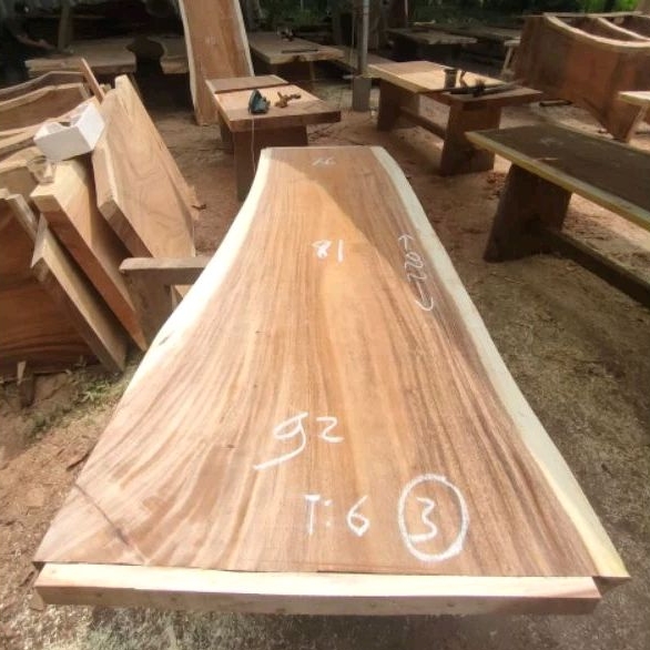 Jual papan trembesi, top meja trembesi kayu utuh solid tanpa sambungan ...