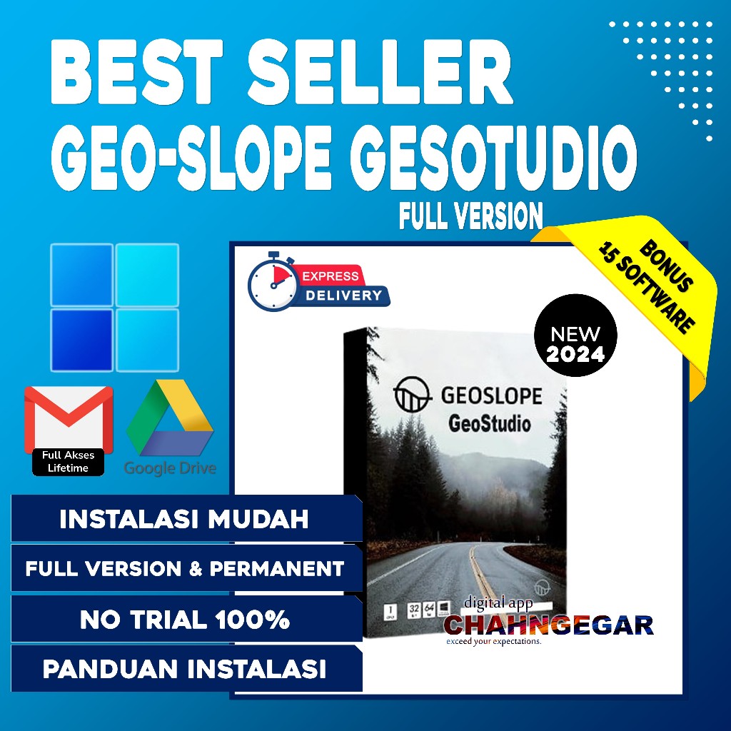 Jual GEO-SLOPE GeoStudio 2025 2024 Full Version Software Design bidang ...