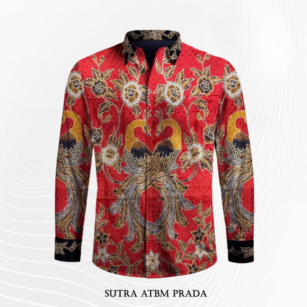 Jual Kemeja pria lengan panjang batik tulis prada exclusive bahan atbm ...