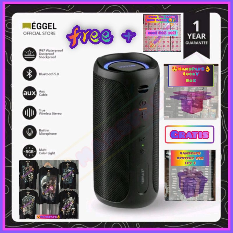 Jual EGGEL TERRA 3 PLUS + RGB LIGHT PORTABLE BLUETOOTH WATERPROOF ...