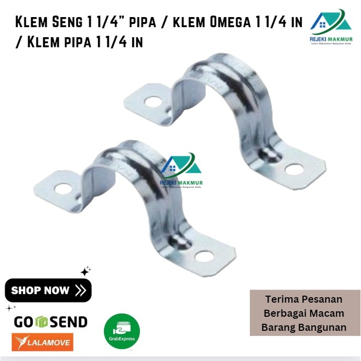 Jual Klem Seng 1 1/4" pipa / klem Omega 1 1/4 in / Klem pipa 1 1/4 in ...