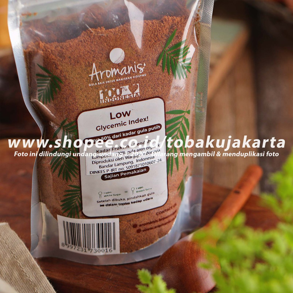 Jual Aromanis Brown Sugar 100gr Repack Organic Palm Sugar Aren Organik ...