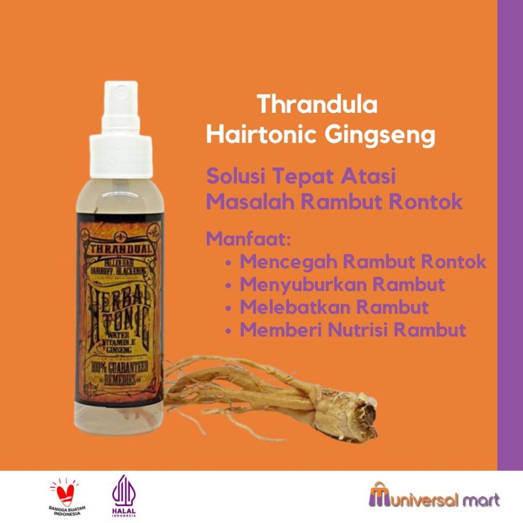 Jual Thrandual Hairtonic Herbal Ginseng Penumbuh Rambut Dan Penebal ...