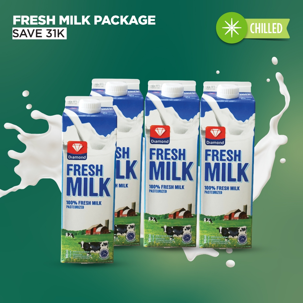 Jual PROMO DIAMOND FRESH MILK PLAIN 946 ML | Shopee Indonesia