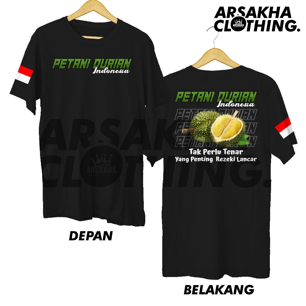 Jual Kaos Petani Durian Indonesia Keren v2 Baju Distro Katun Combed 30s ...