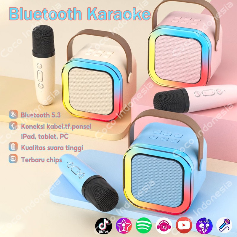 Jual K12 Bluetooth Mini Speaker Karaoke Speaker Portable with MIC Musik ...