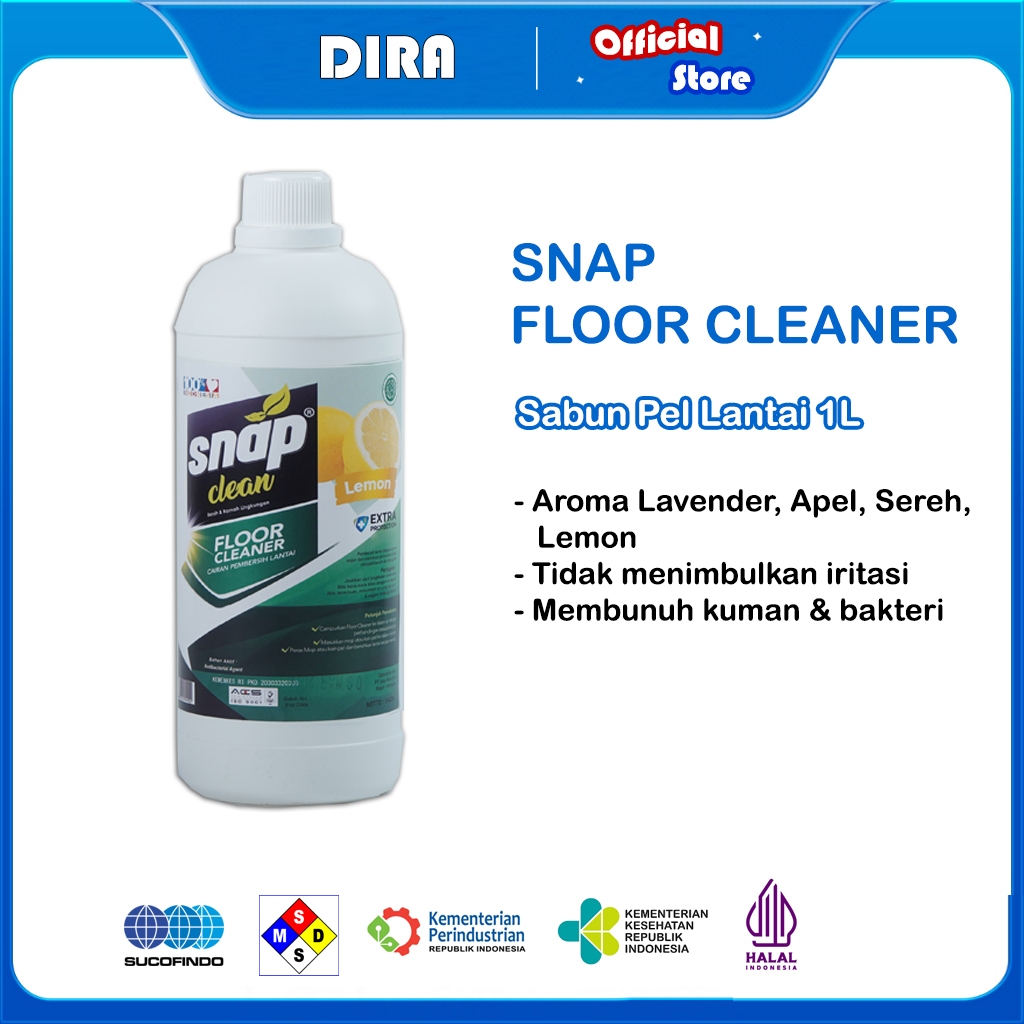 Jual Snap Clean Floor Cleaner Pel Lantai Lemon Anti Bakteri 1L | Shopee ...