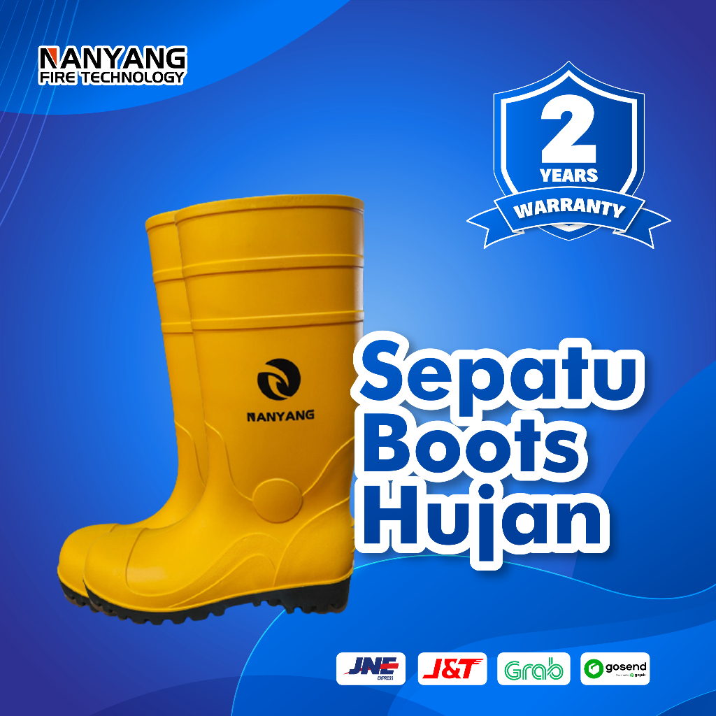 Jual Sepatu AP Boots STEEL TOE Safety/Sepatu Boots Kuning PVC | Shopee ...