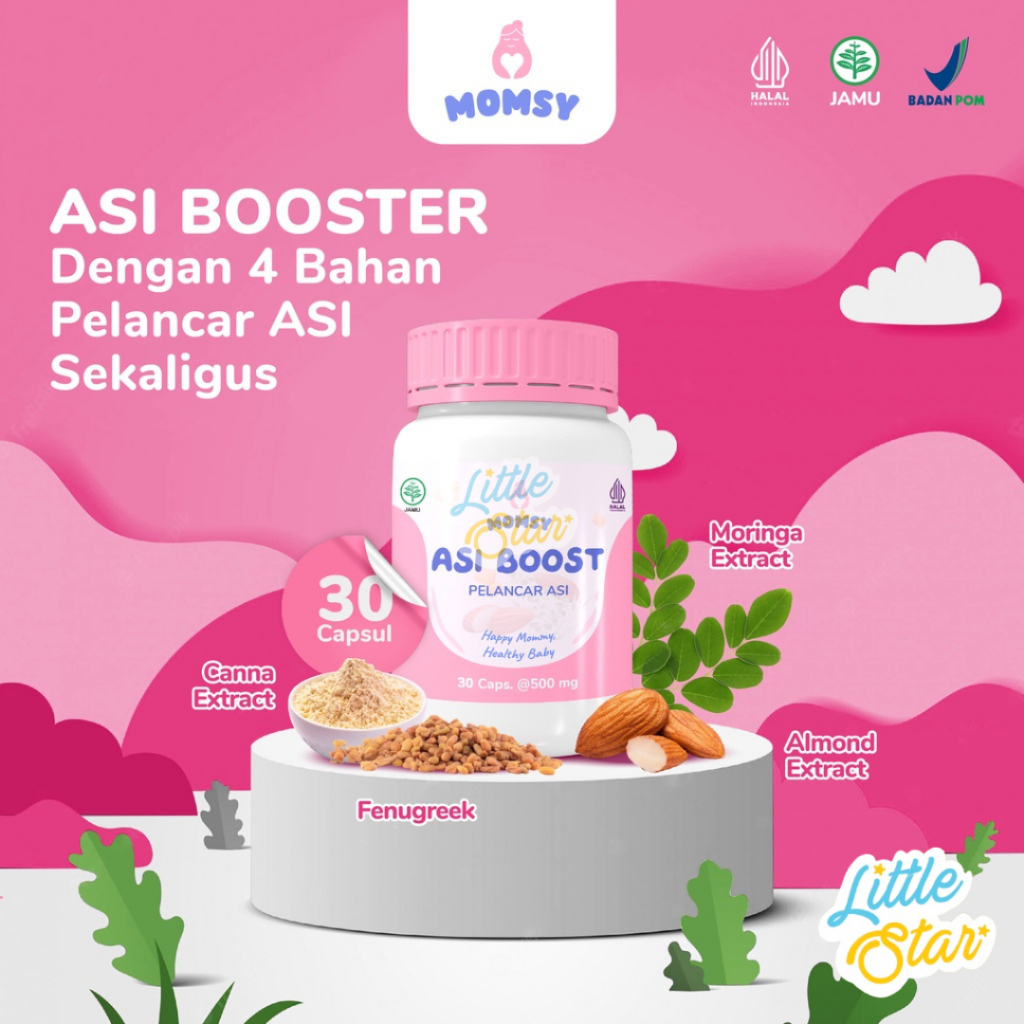 Jual Momsy 30 Capsule Pelancar Asi Booster Ibu Hamil Menyusui Kapsul ...