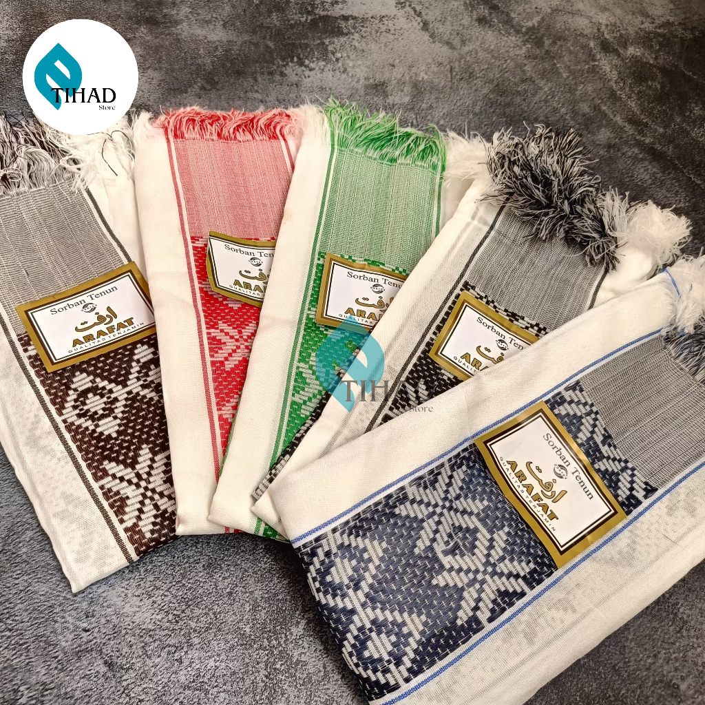 Jual Surban Arafat SONGKET Surban Arafat Murah Halus dan Adem Surban ...