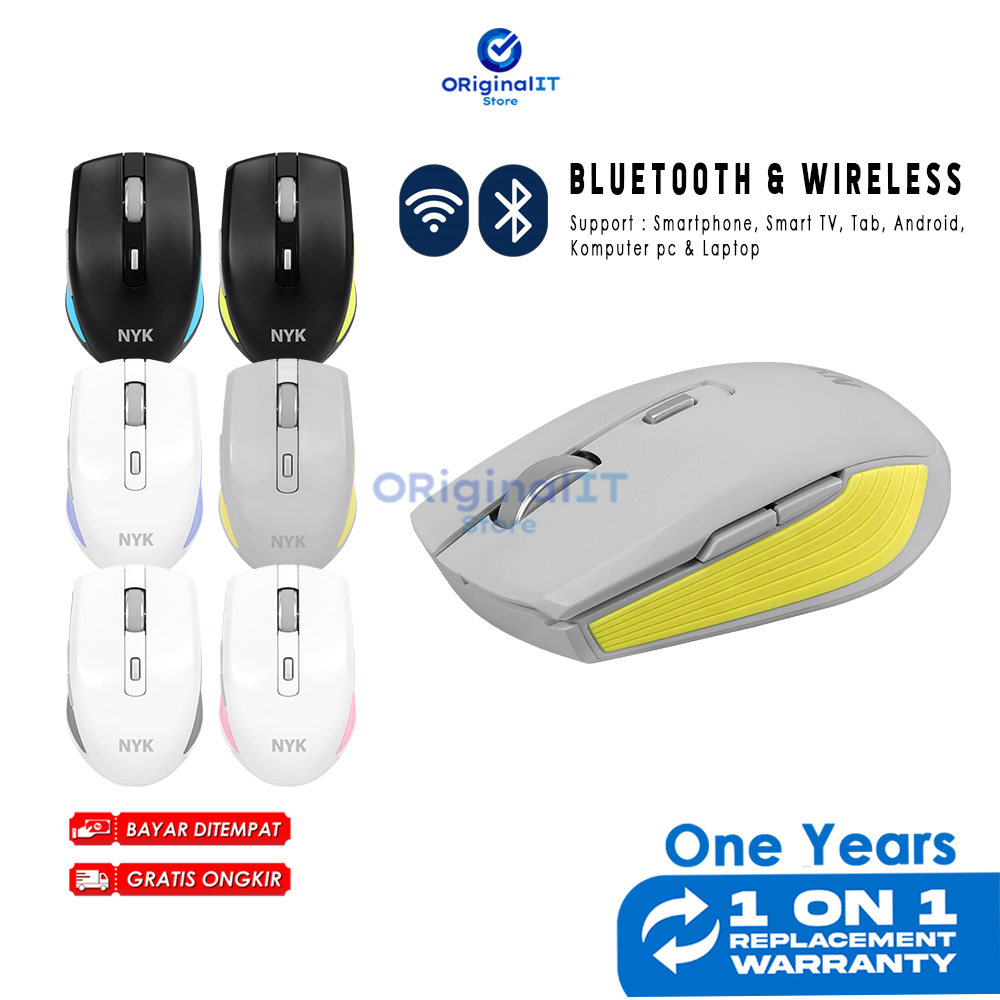 Jual Mouse Bluetooth Wireless Mouse untuk Hp Smartphone Smart TV ...