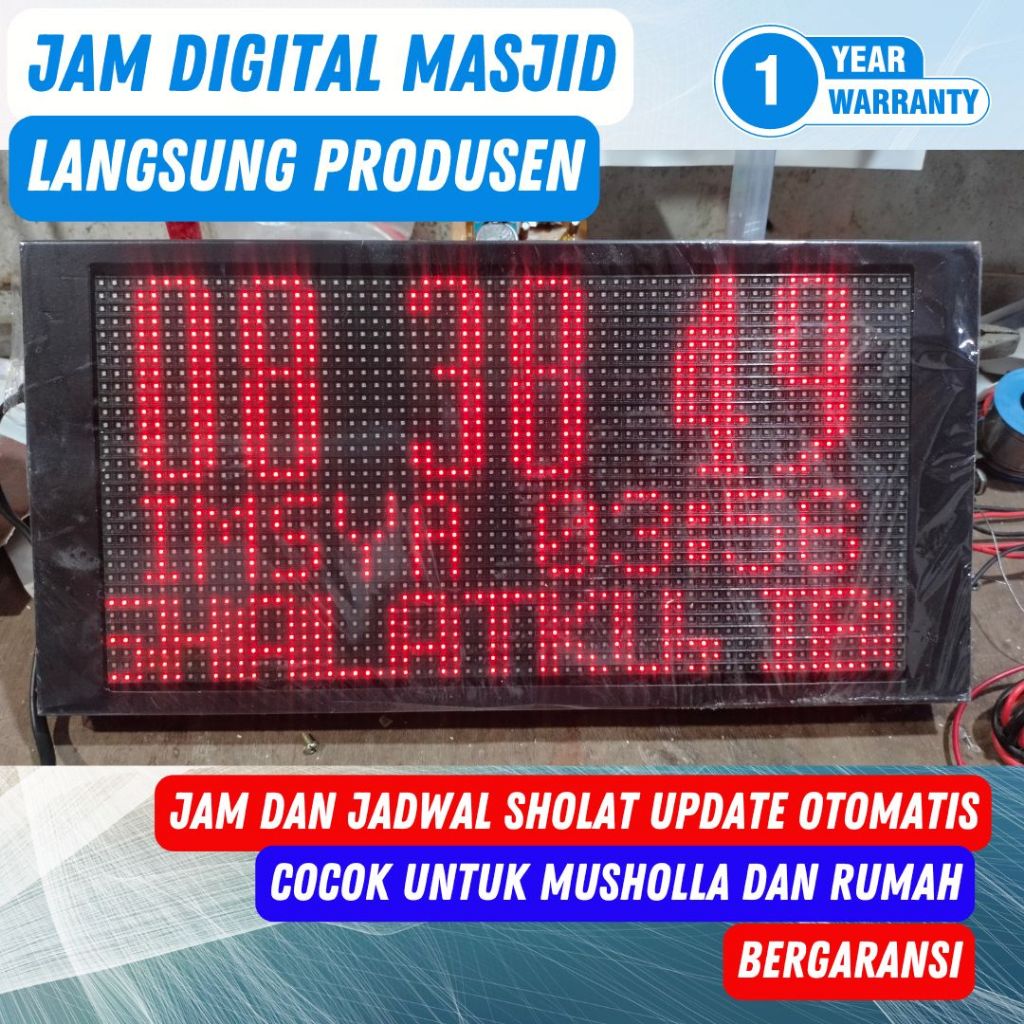 Jual LANGSUNG PRODUSEN jam masjid digital waktu sholat | Jam Jadwal ...