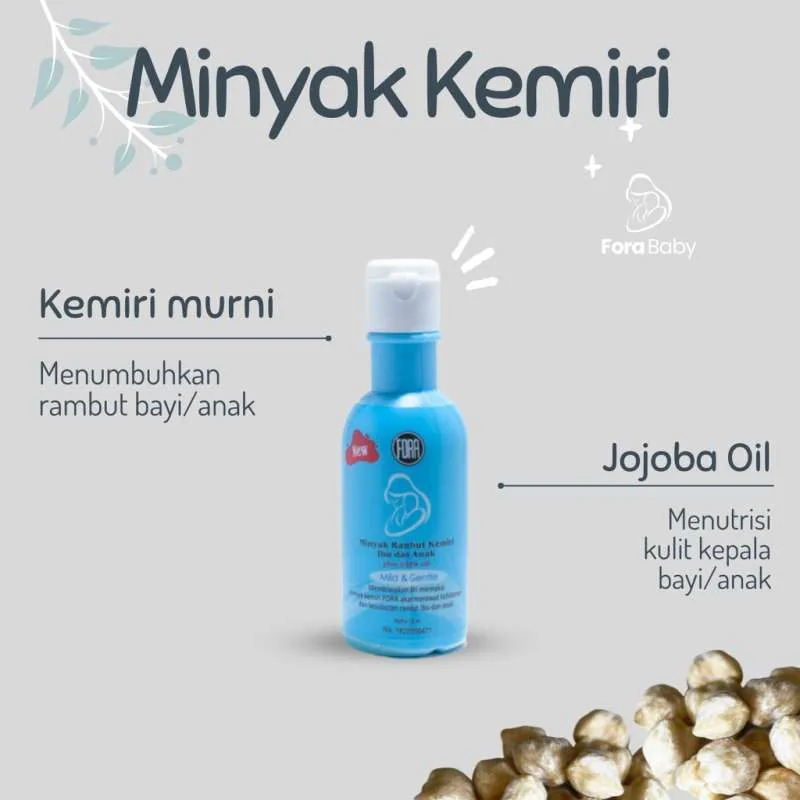 Jual Minyak Kemiri Bayi Fora Asli untuk Rambut Lebat & Sehat! | Shopee ...