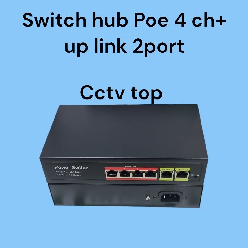 Jual Switch Hub Poe 4 CH+ UP LINK 2 PORT GARANSI 1 TAHUN | Shopee Indonesia