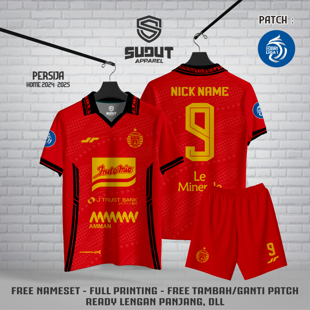 Jual JERSEY PERSIJA HOME KERAH 2024-2025 SPORT CUSTOM FULL PRINTING ...
