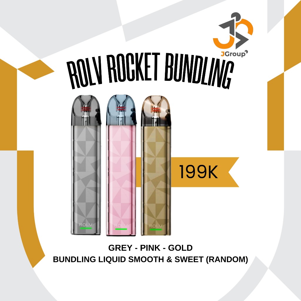Jual ROLV ROCKET POD KIT 30W 1000mAh BUNDLING LIQUID SWEET & SMOOTH ...