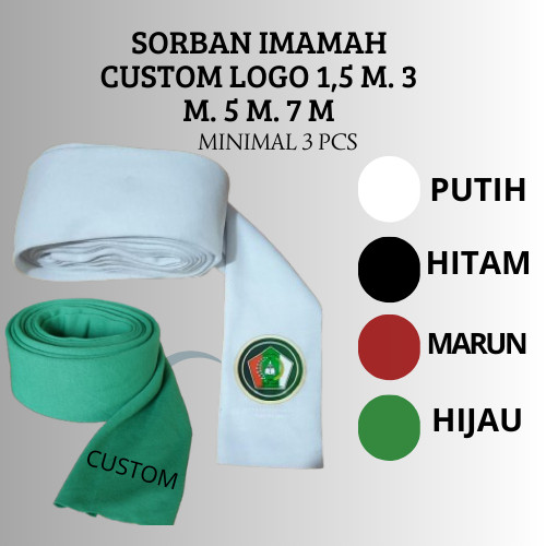 Jual CUSTOM LOGO Sorban Imamah Permanen / Sorban Imamah Permanen CUSTOM ...