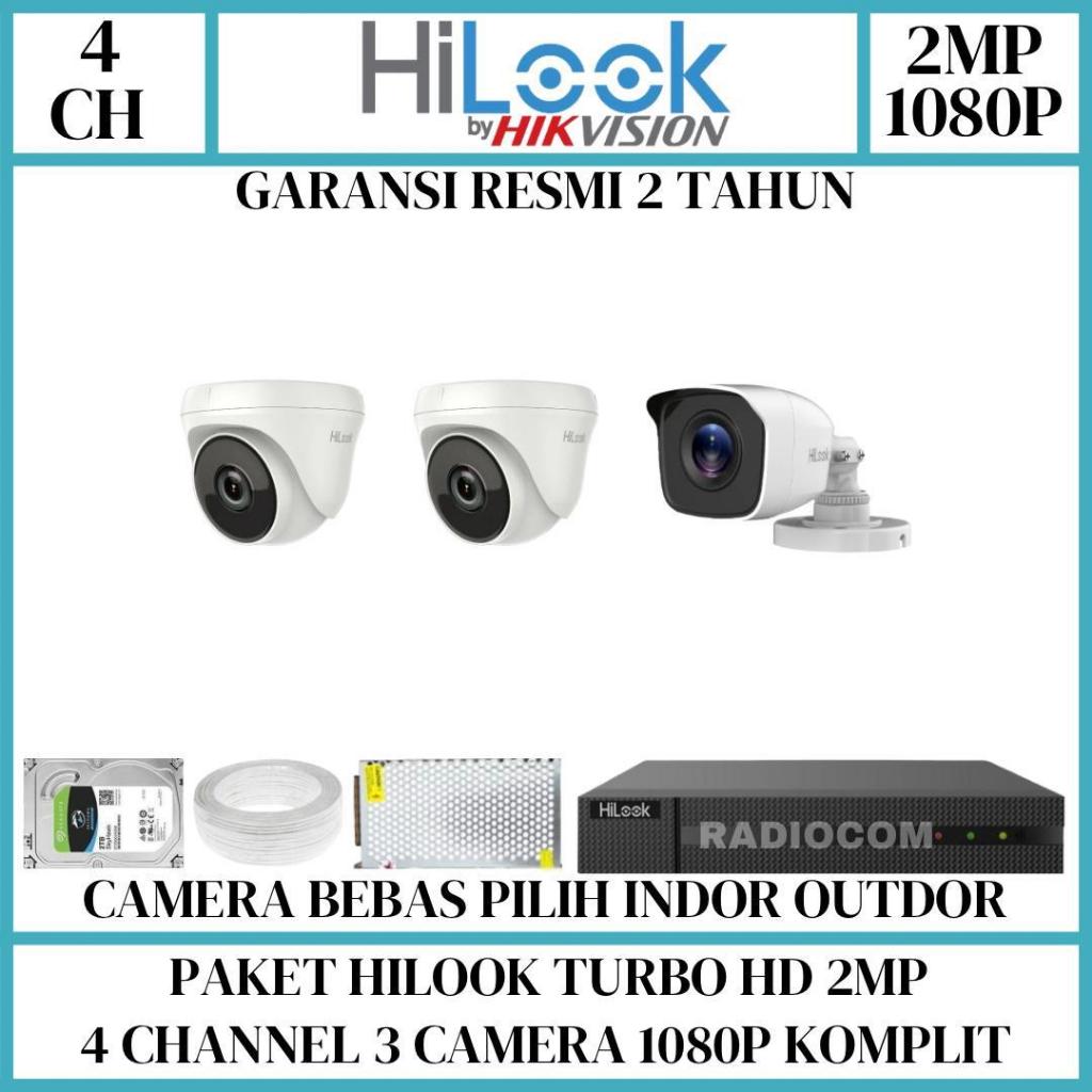 Jual PAKET CCTV HILOOK 4 CHANNEL 3 KAMERA 2MP AUDIO BISA MEREKAM SUARA DAN VIDEO | Shopee Indonesia