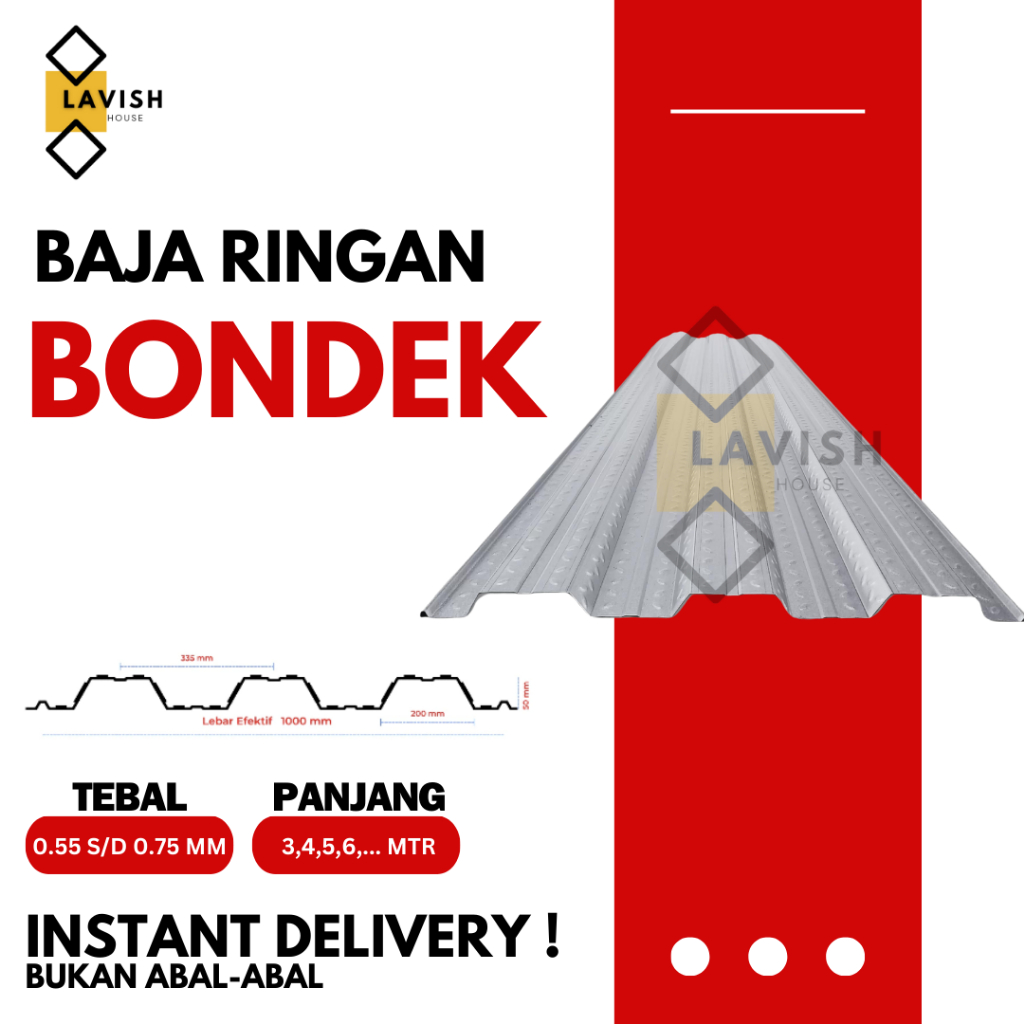 Jual Bondek / Bondeck 0,75 STD 3 / 4 / 5 / 6 Meter BONDECK/FLOORDECK ...