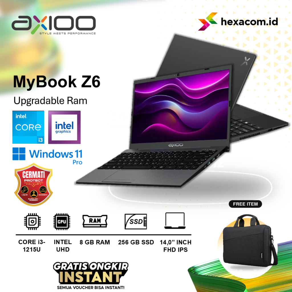 Jual Axioo Mybook Z6 Core i3-1215U RAM 8GB 512GB SSD 14" FHD IPS | Shopee Indonesia