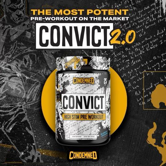 Jual Condemned Labz USA Convict 2.0 High Stim Pre Workout New Formula ...