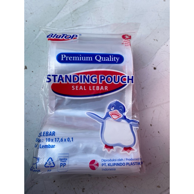 Jual PLASTIK STANDING POUCH ( SEAL LEBAR ) Uk. 10 x 17,6 isi 50 Lembar ...