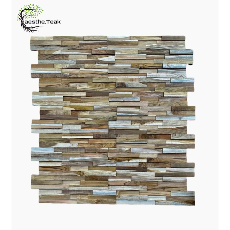 Jual Panel dinding kayu jati 3D size 18x50x1,4cm Halus Woodpanel ...