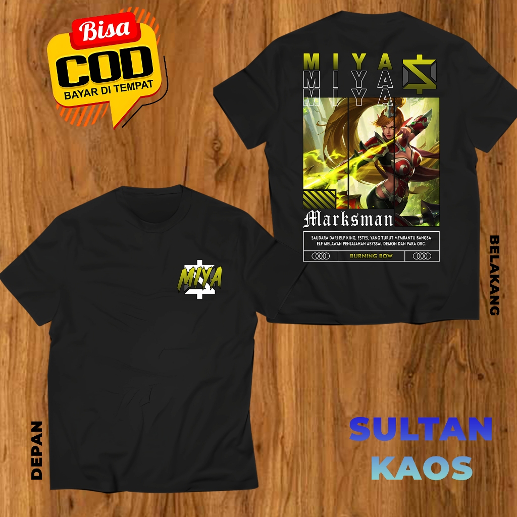 Jual KAOS DEWASA GAME MOBA MIYA BURNING BOW BAJU ML MIYA MARKSMAN ...