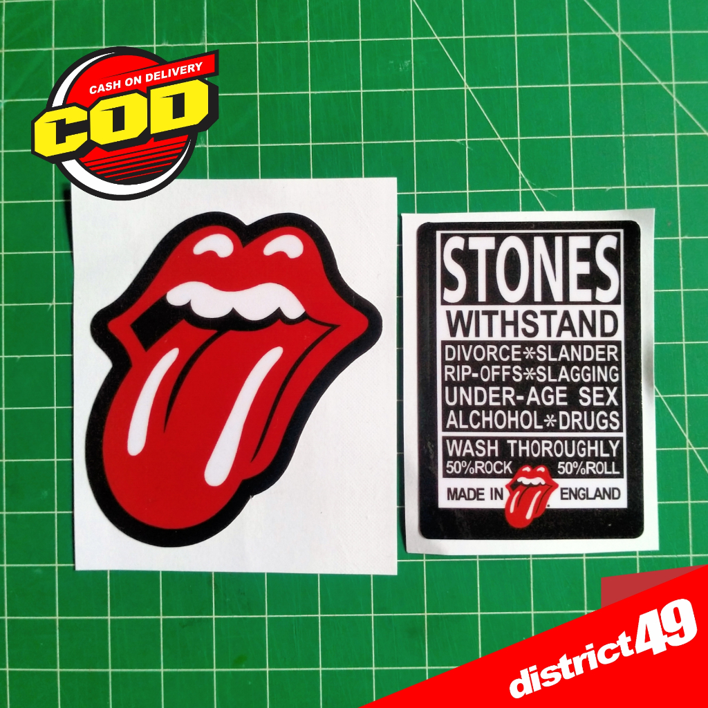 Jual Stiker ROLLING STONES - Stiker Print Cut Laminasi Glossy Tahan Air ...