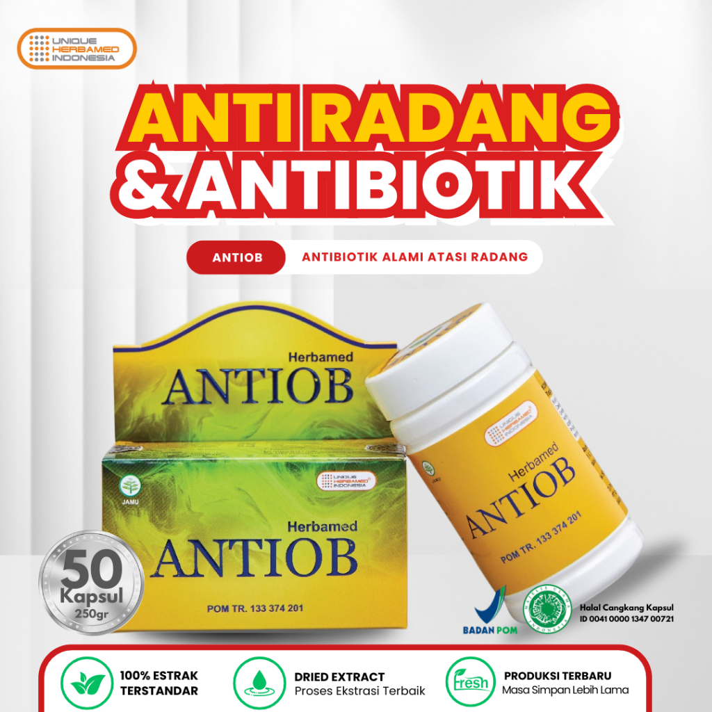 Jual Herbamed ANTIOB - Obat Herbal Antibiotik Alami Anti radang Isi 50 ...