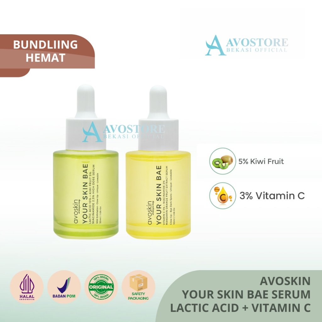 Jual BUNDLING Avoskin Your Skin Bae Serum Lactic Acid 30ml + Serum ...