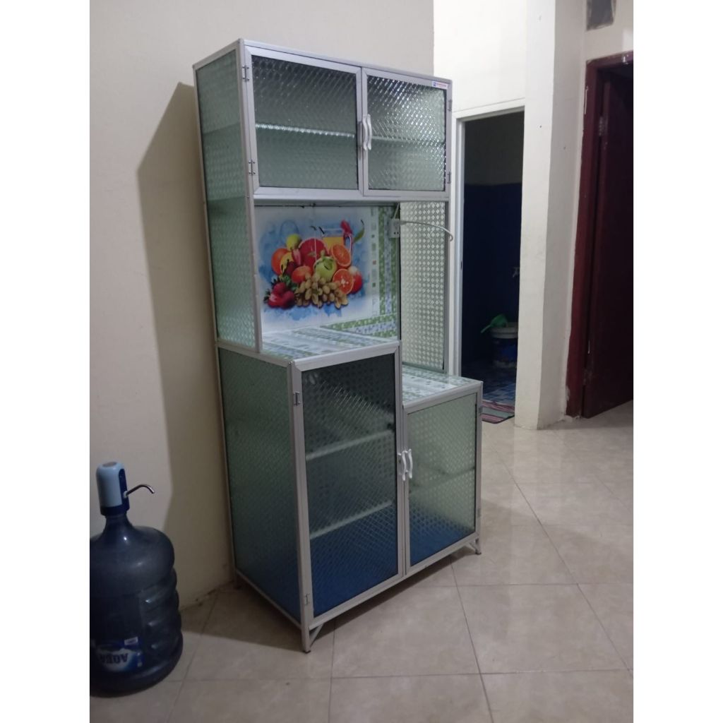 Jual Rak Piring Aluminium Keramik 2 Pintu Undakan | Shopee Indonesia