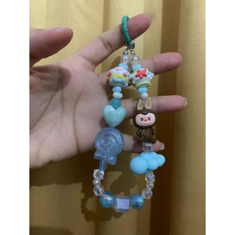 Jual Strap phone gantungan hp phone strap labubu blue | Shopee Indonesia