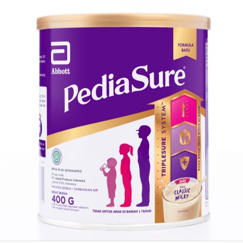 Jual PediaSure Triplesure Susu Formula Pertumbuhan Anak 1-10 tahun Classic Milky 400 gram ...