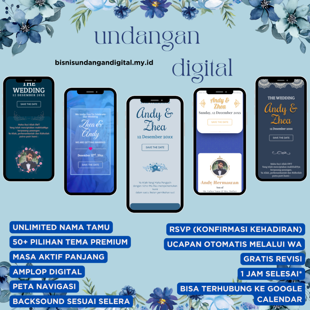 Jual Undangan Pernikahan Digital Website Premium | Undangan Online Web ...
