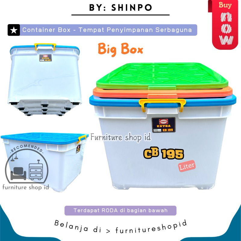 Jual KHUSUS KARGO Shinpo - Container Box Cb 195 Liter - Kotak ...