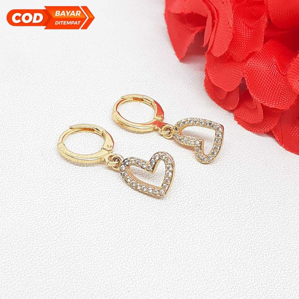 Jual mytitanium-anting xuping lapis emas model kekinian kwalitas terbaik DH9W | Shopee Indonesia