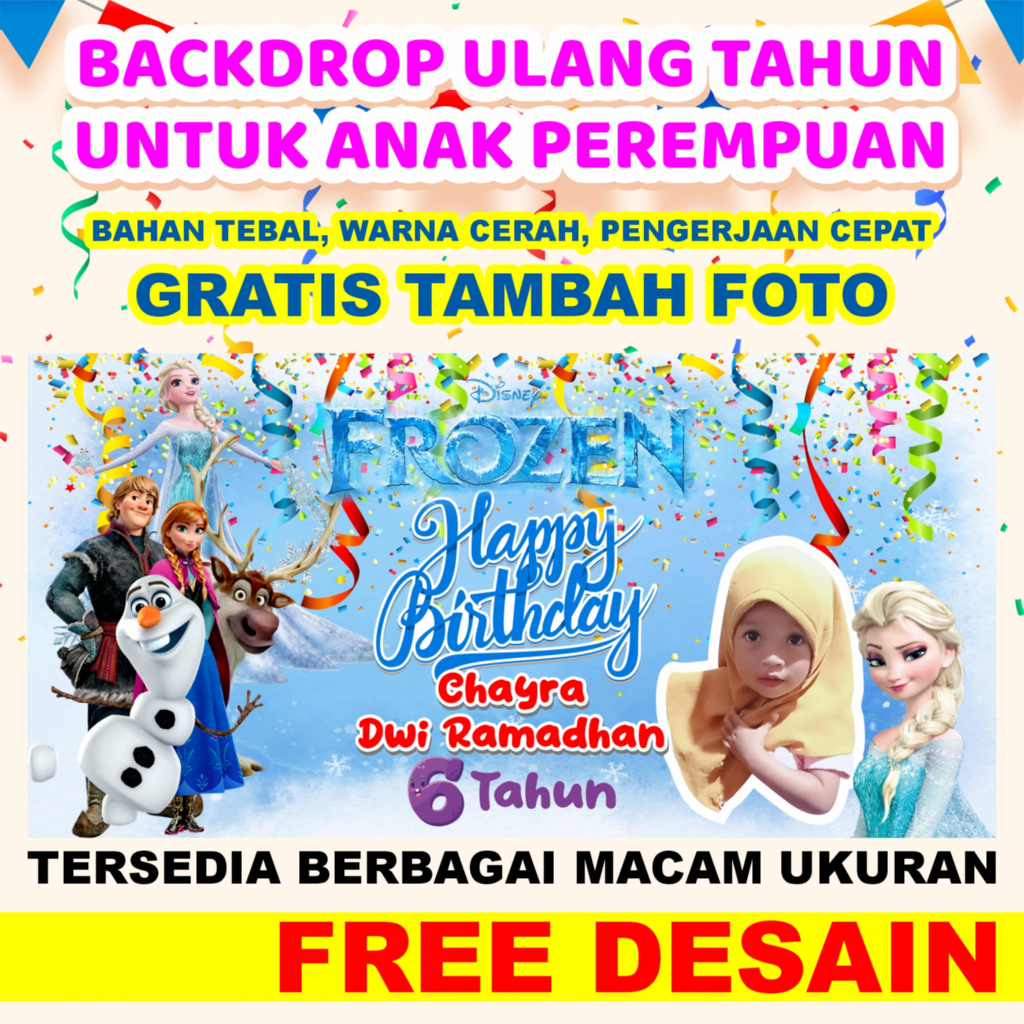 Jual BANNER ULANG TAHUN / BACKDROP ULANG TAHUN / SPANDUK ULANG TAHUN ...