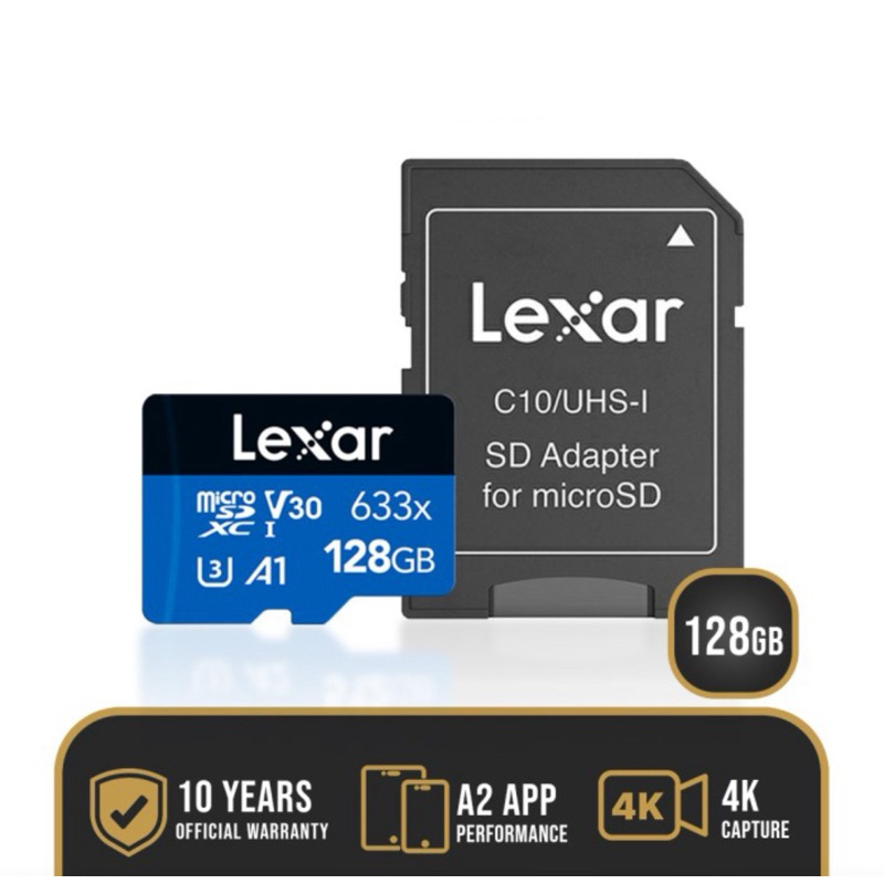 Jual lexar microsd micro sd card 128gb high performance 633x up to ...