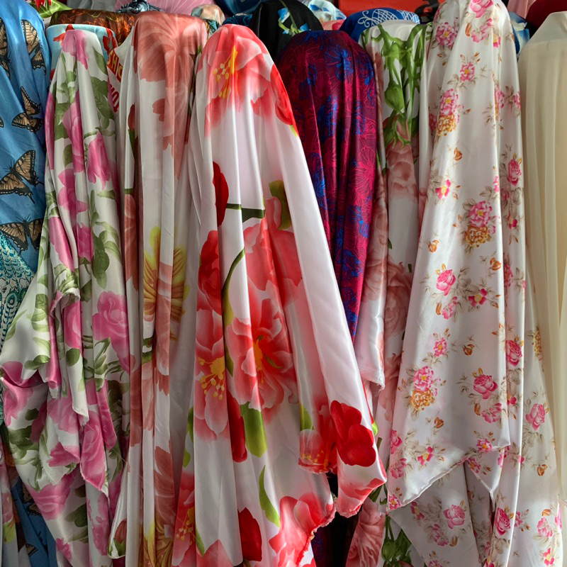 Jual kain satin motif // kain bahan satin super // kain satin silk ...