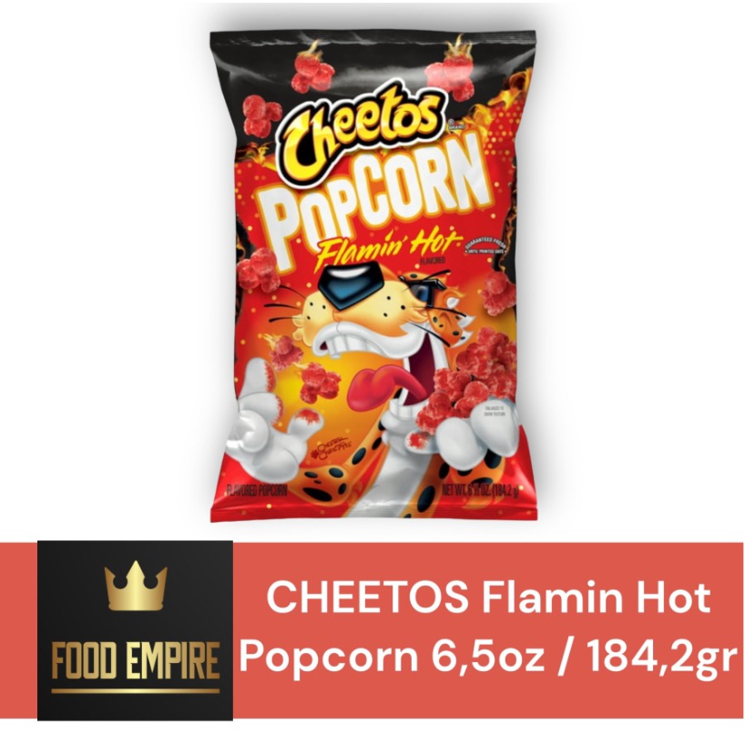 Jual CHEETOS Flamin Hot Popcorn 6,5 oz | Flavored Pop Corn 184 gr ...