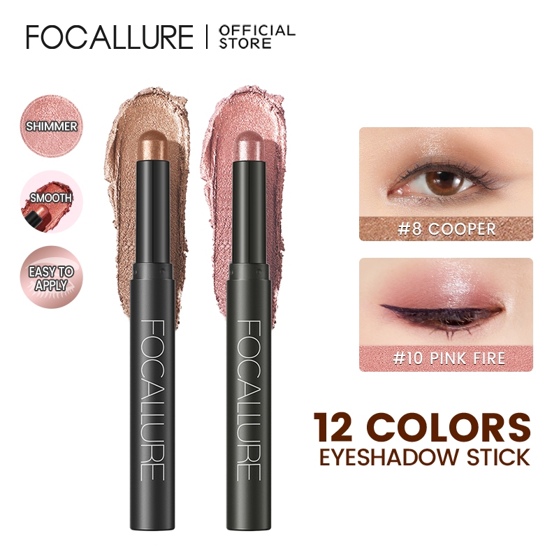Jual FOCALLURE Cream Shimmer Single Waterproof Eyeshadow Pencil Lasting ...