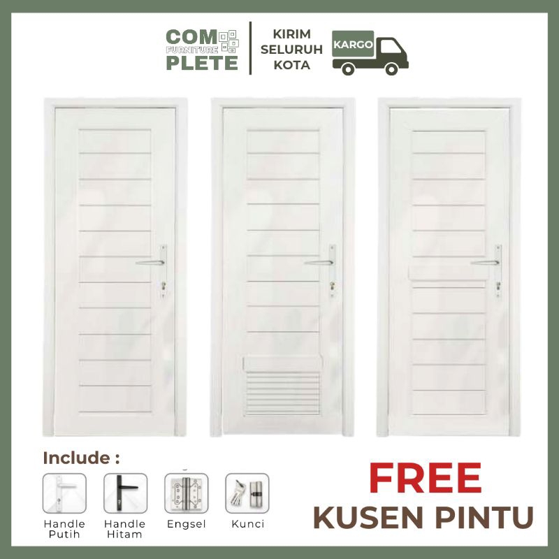 Jual Pintu Kamar Mandi PVC FREE Kusen Pintu Anti Air Anti Rayap Anti ...
