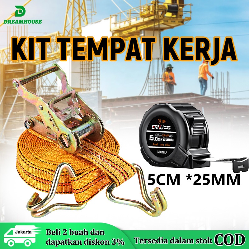 Jual RACHET TIE DOWN 5cmx8meter KREK SOUND SISTEM CARGO LASHING TRACK ...