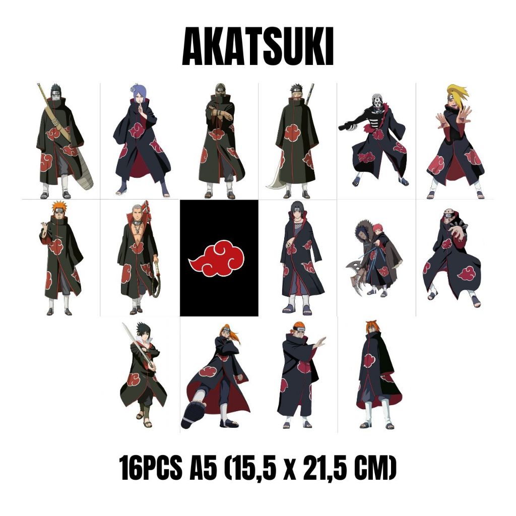 Jual Poster Dinding Naruto Akatsuki Series isi 16pcs | Shopee Indonesia